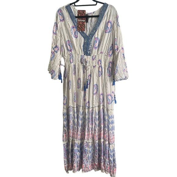 Me 2 Magic | Dresses | Anthropology Me 2 Magic Bohemian Paisley Tiered ...